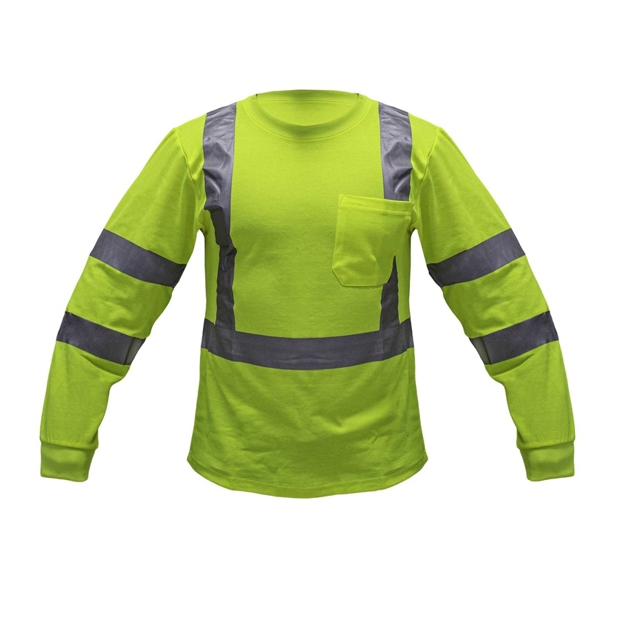 Suéter manga larga-cinta reflectivas tipo “Dry-Fit”, ANSI Clase 3