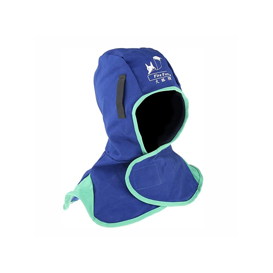 Capucha azul retardante a la llama