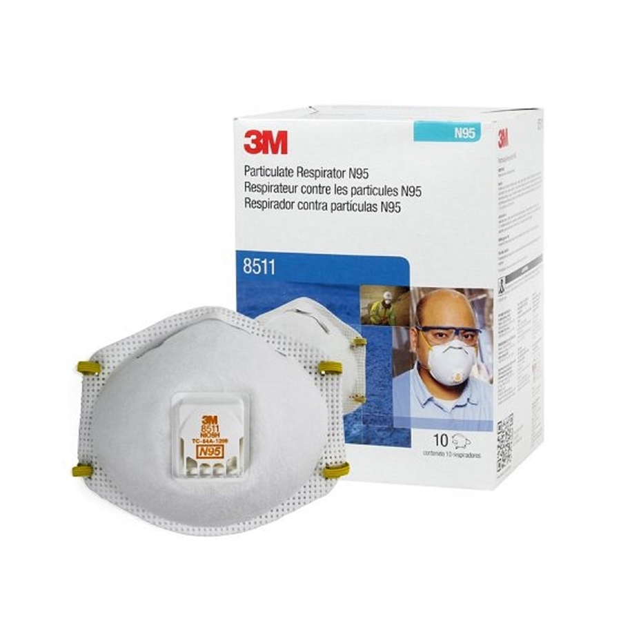 Respirador desechable con válvula N95 (caja de 10 uds.)