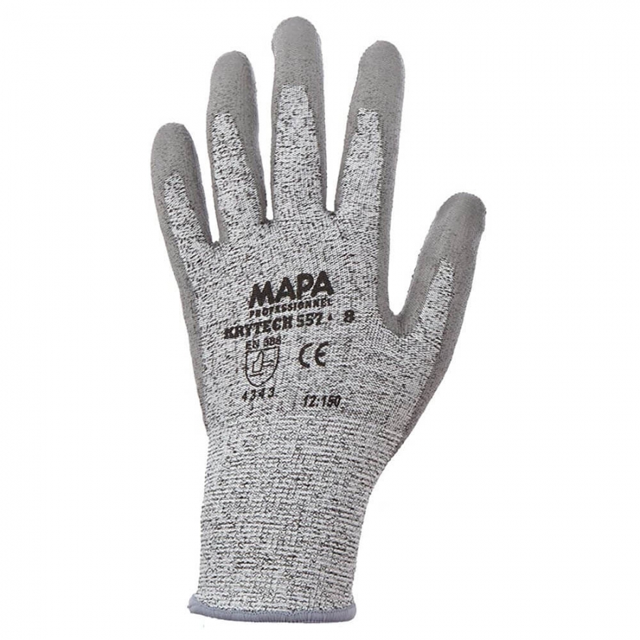 Guante ergonómico, anticorte, recubierto de poliuretano “Krytech 557”