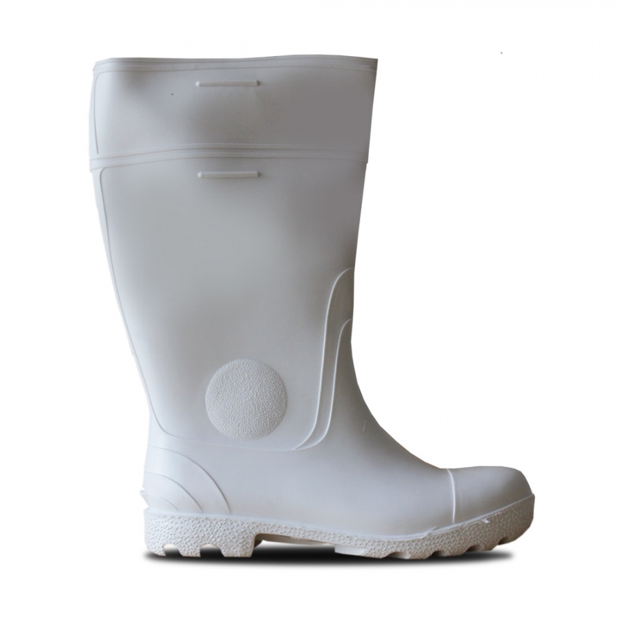 Bota de PVC blanca, reforzada sin puntera de acero