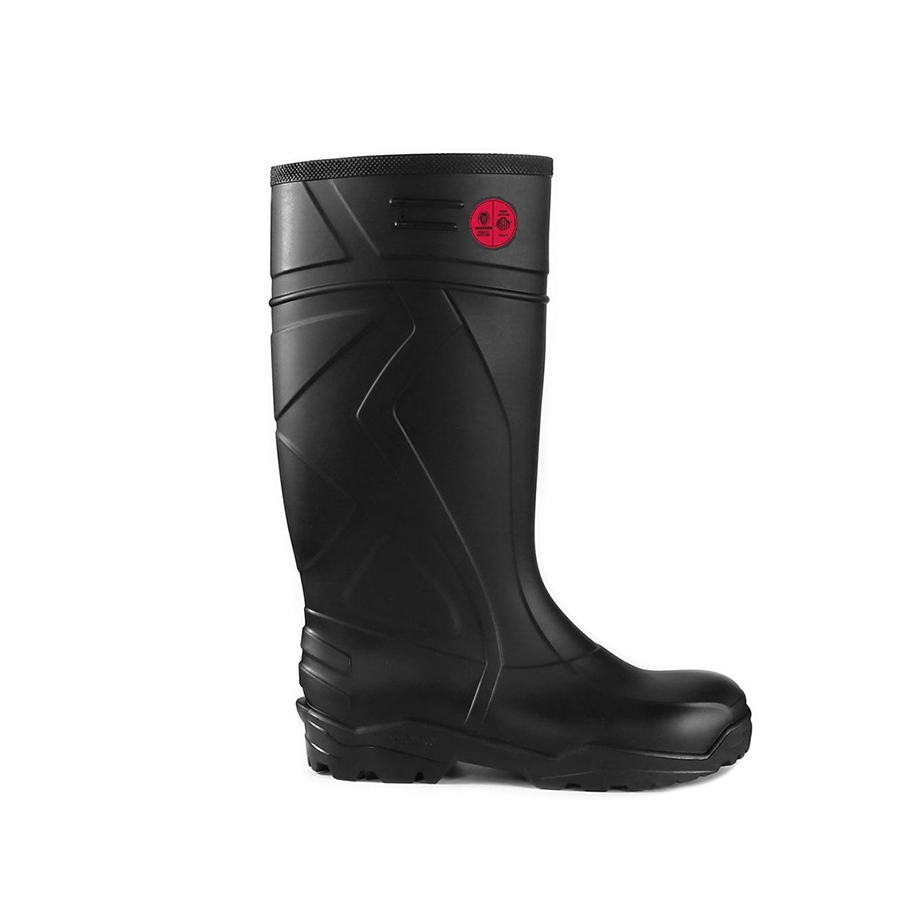 Bota de PVC negra con punta y plantilla de acero